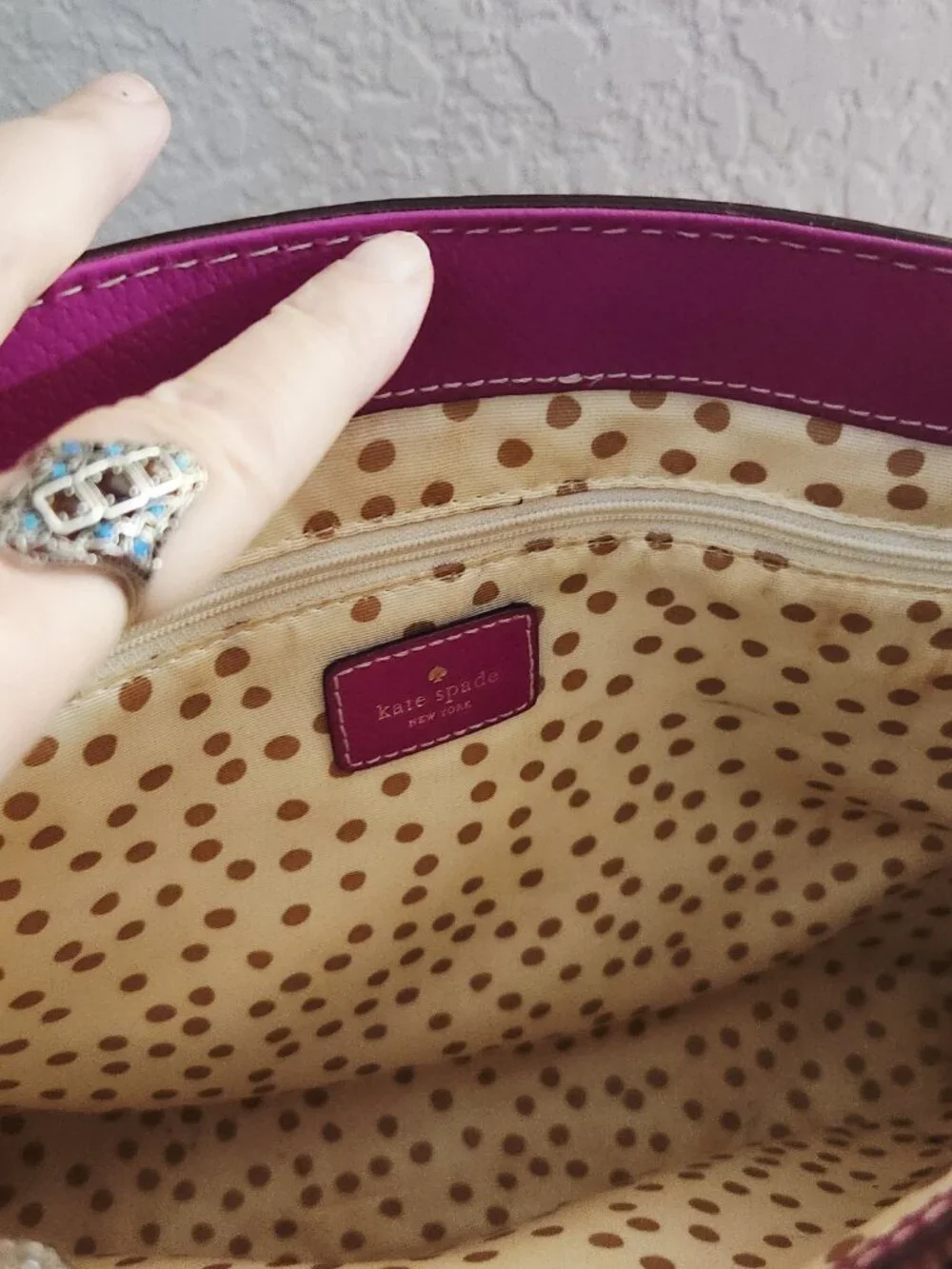 Coach | Bags | Euc Kate Spade Ny Fushia Leather Satchel Handbag Purse ...